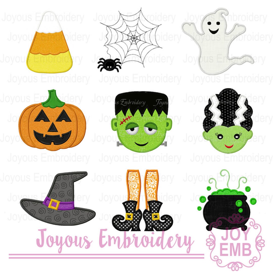 Halloween Bundle,halloween Embroidery Design,halloween Applique Pattern ...