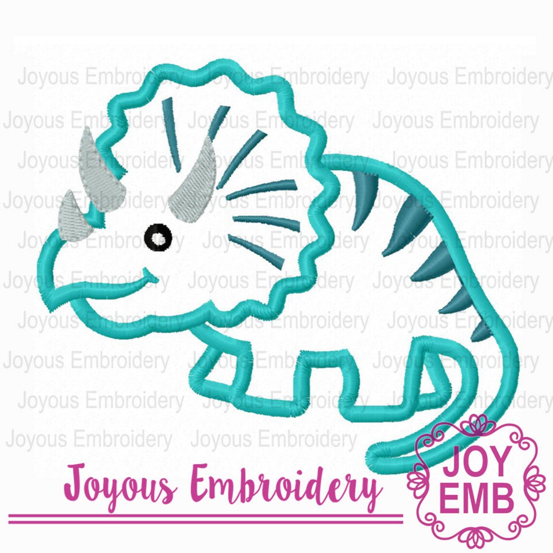 Dinosaur Applique,triceratops Applique,dinosaur Birthday,machine ...