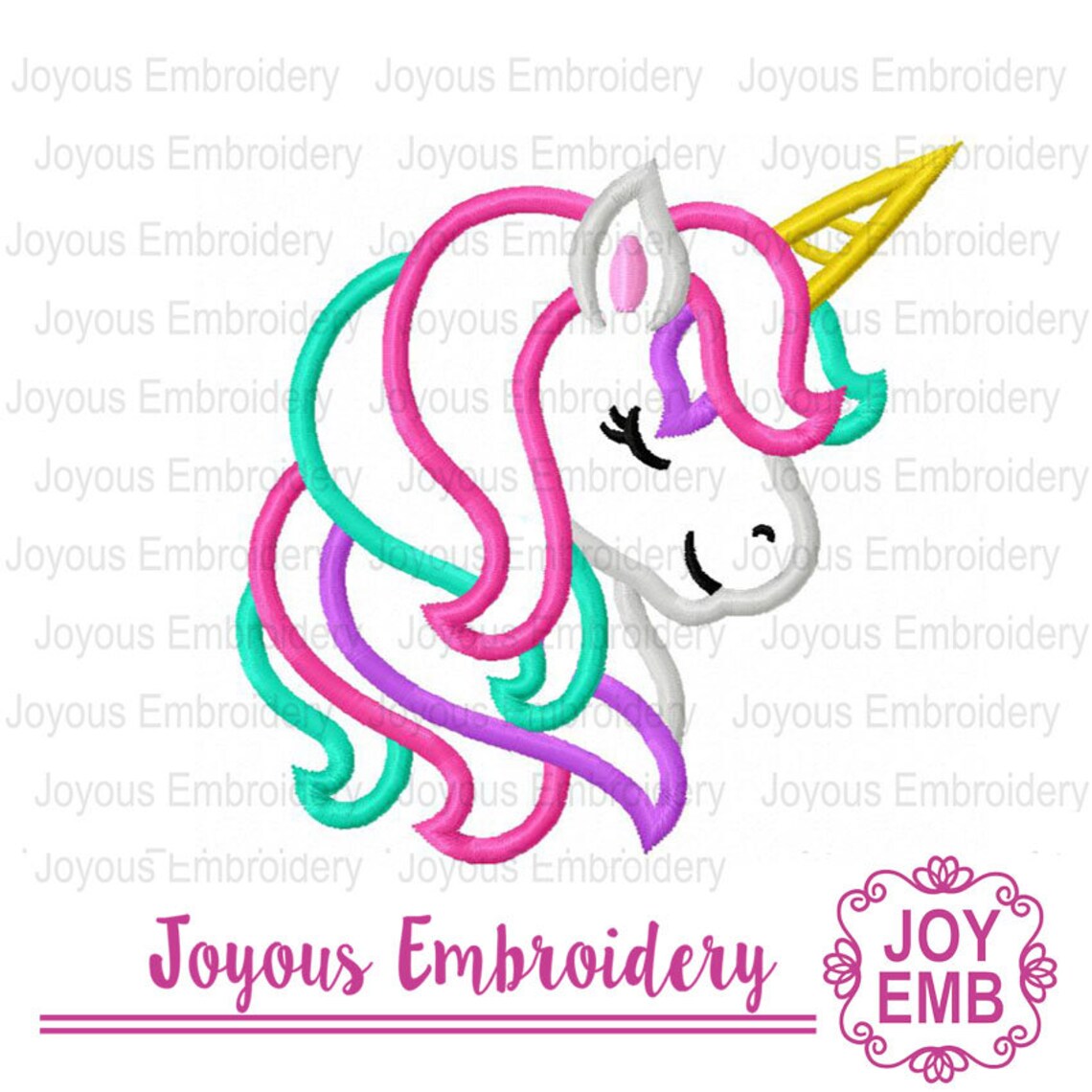 Unicorn Applique Embroidery File,magic Birthday Girl Shirt Embroidery ...