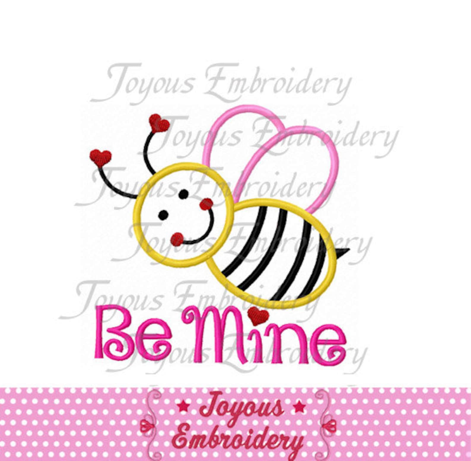 Instant Download Valentine's Day Bee Mine Applique Machine | Etsy