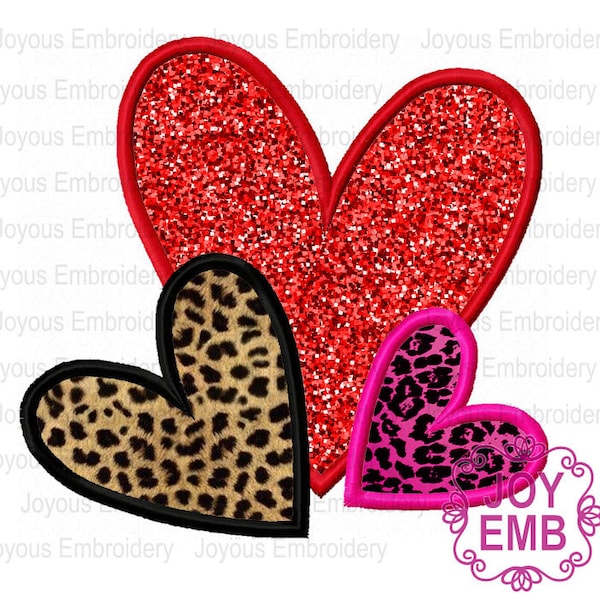 Heart Applique Embroidery Design - Etsy