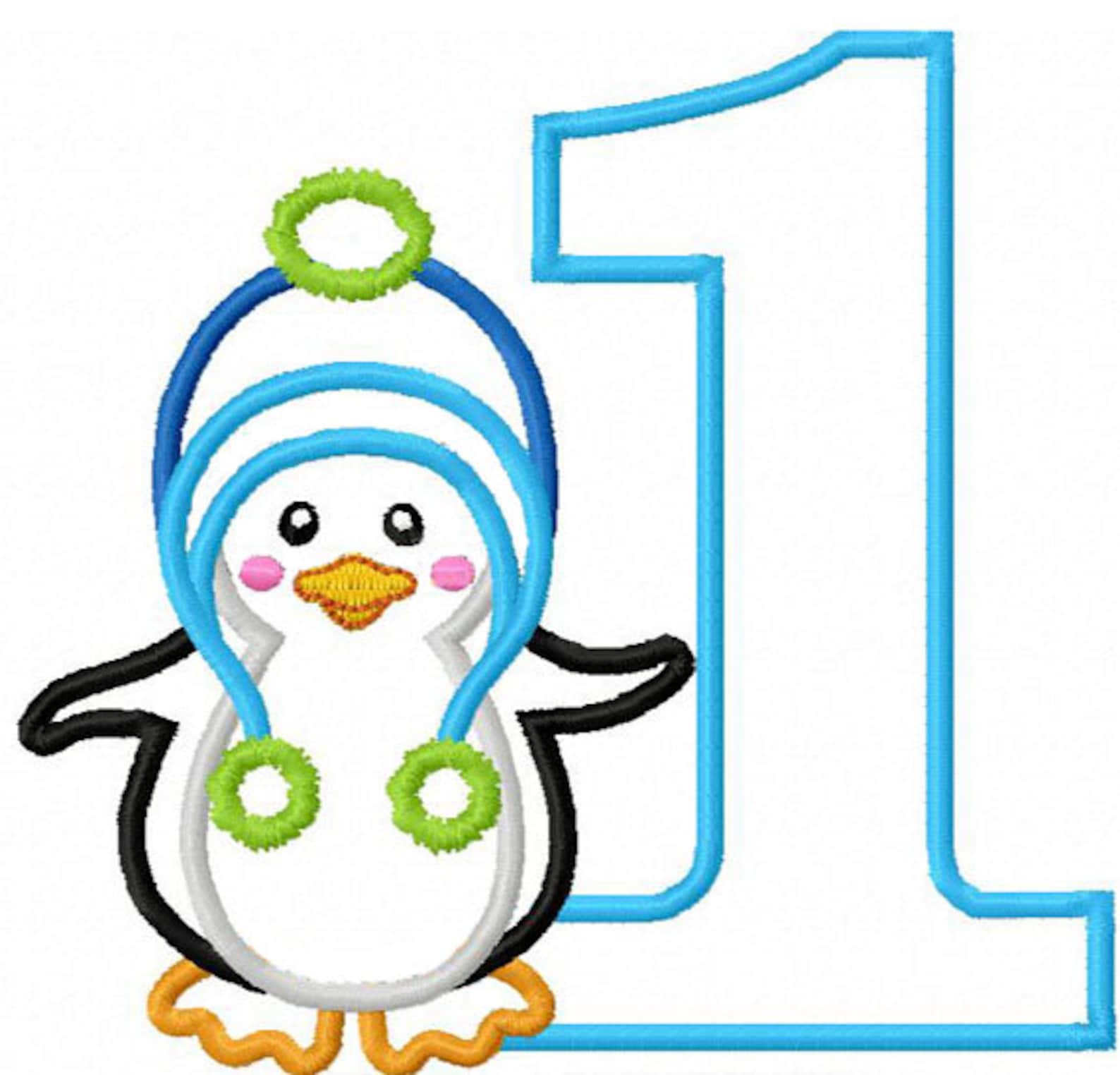 Instant Download Penguin Numbers 1-9 Applique Machine - Etsy
