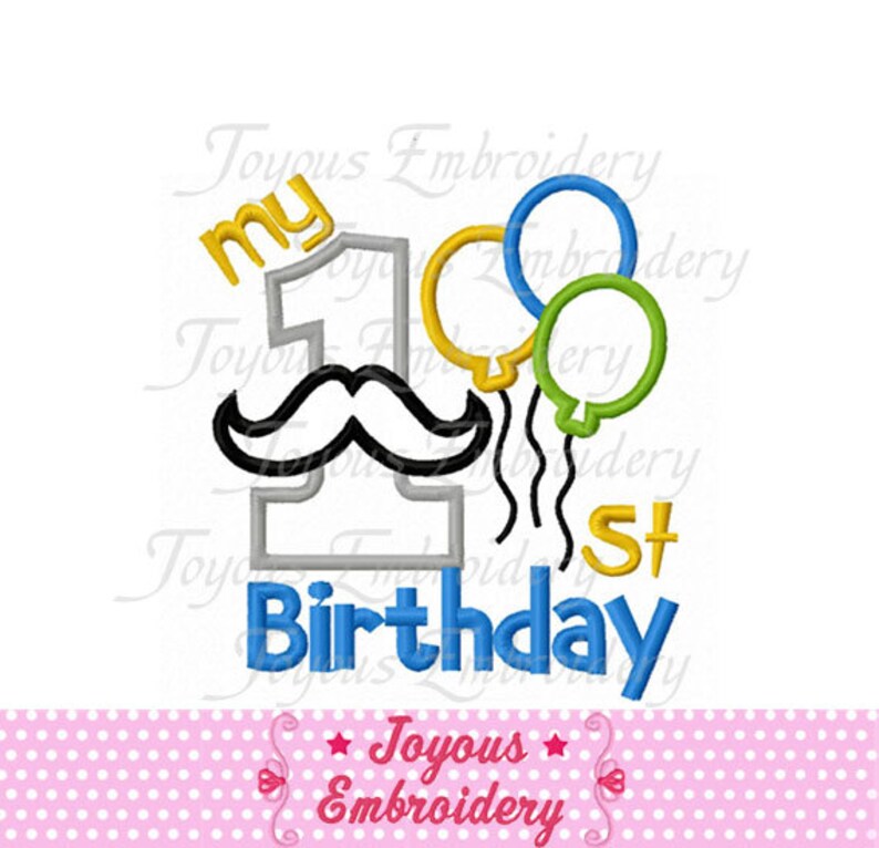Instant Download My 1st Birthday for Boys Applique Machine | Etsy