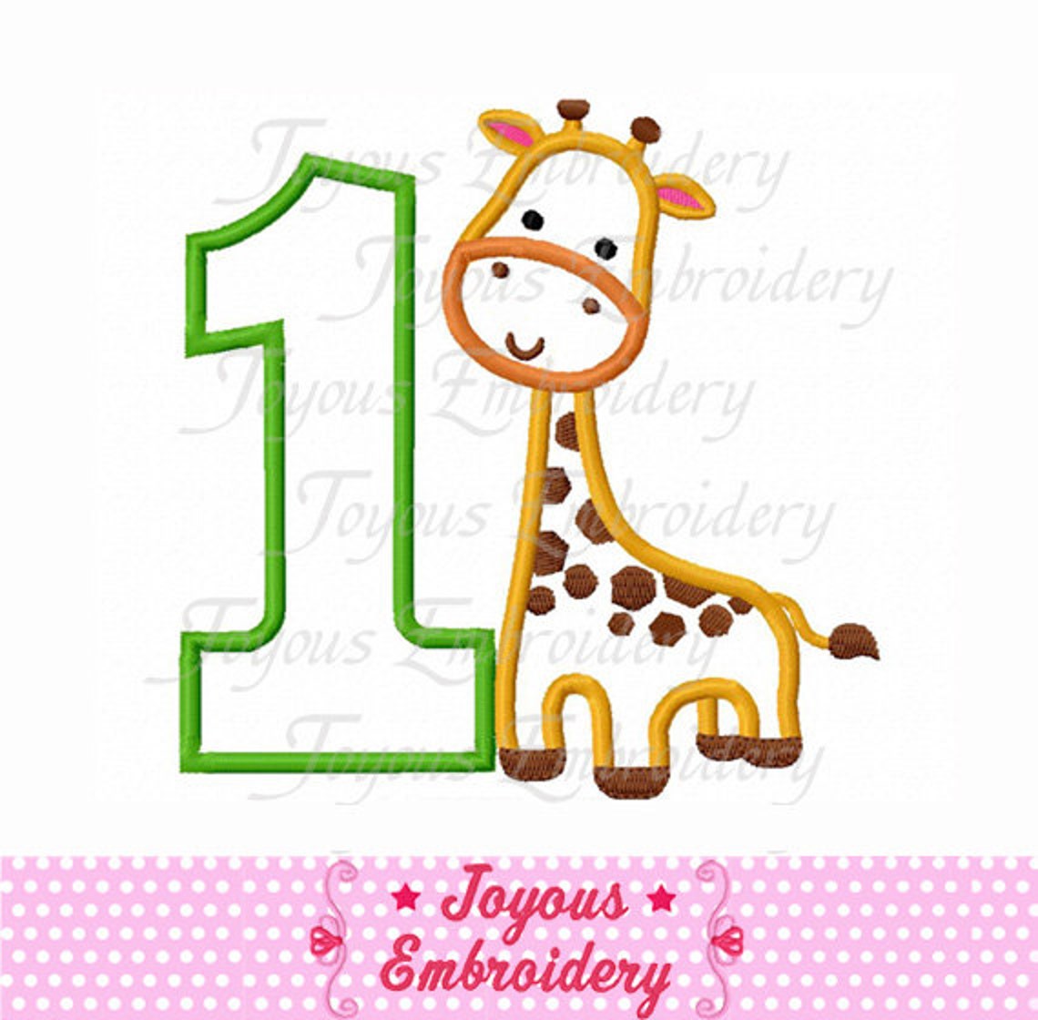 Instant Download Giraffe Number 1 Embroidery Applique Design NO:1622 - Etsy