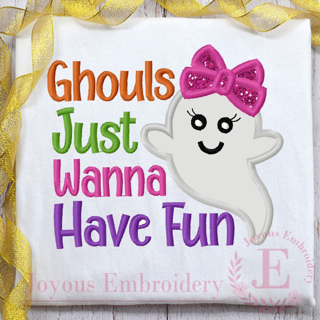 Ghouls Just Wanna Have Fun,halloween Embroidery File,halloween Design ...