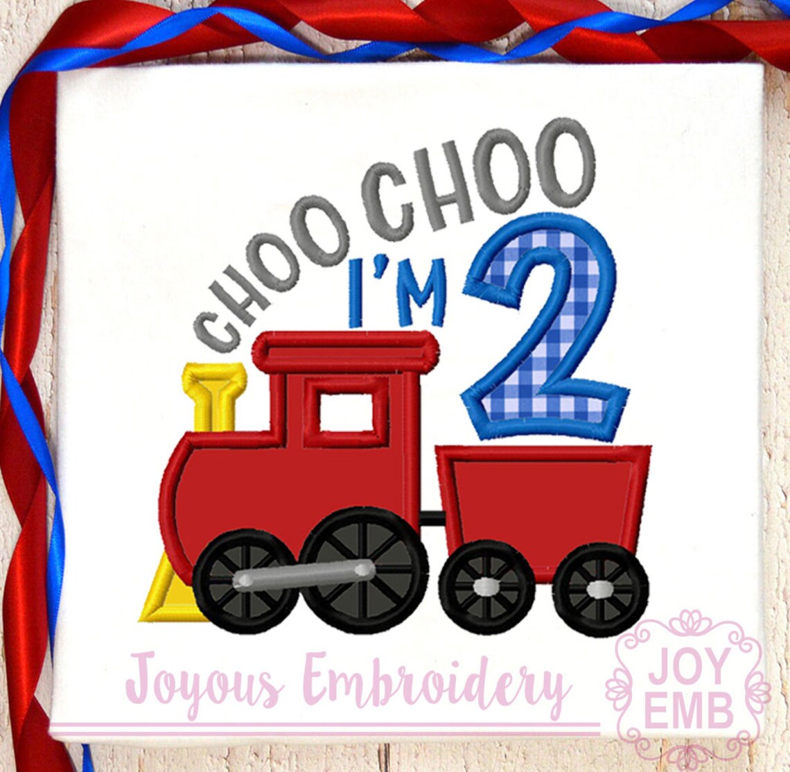 Choo Choo I'm Twosecond Birthday Designbirthday Train - Etsy