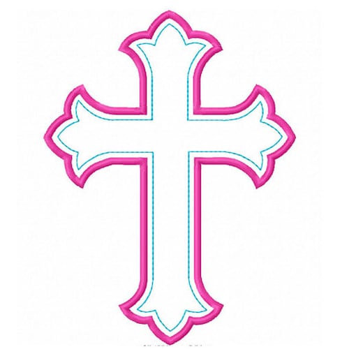 Cross Applique Embroidery Design. Easter Cross Embroidery - Etsy