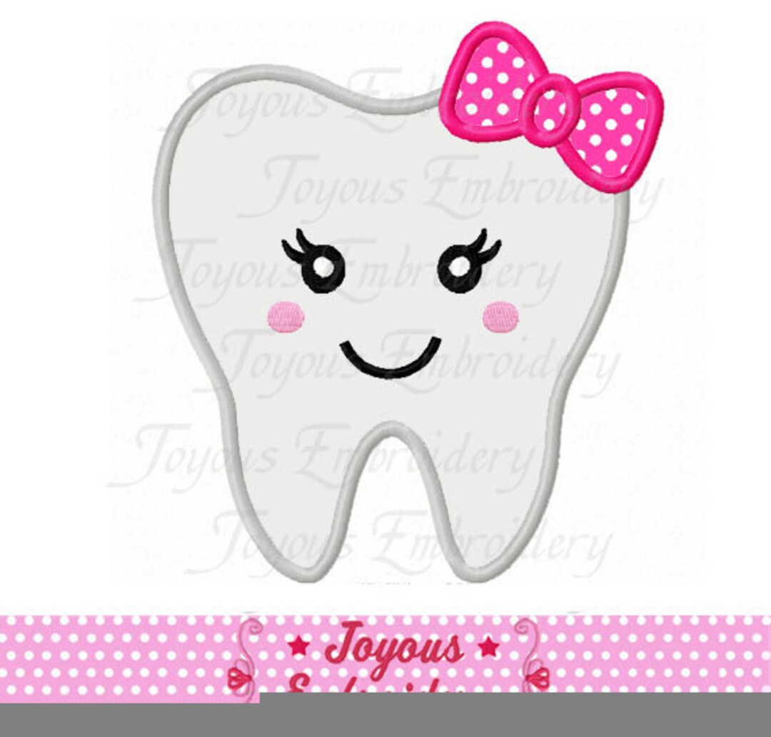 Instant Download Tooth for Girls Applique Machine Embroidery Design NO ...