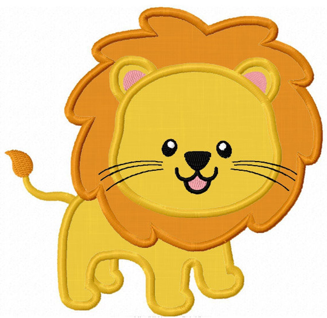 Lion Applique Machine Embroidery Design,lion Embroidery Design,animal ...