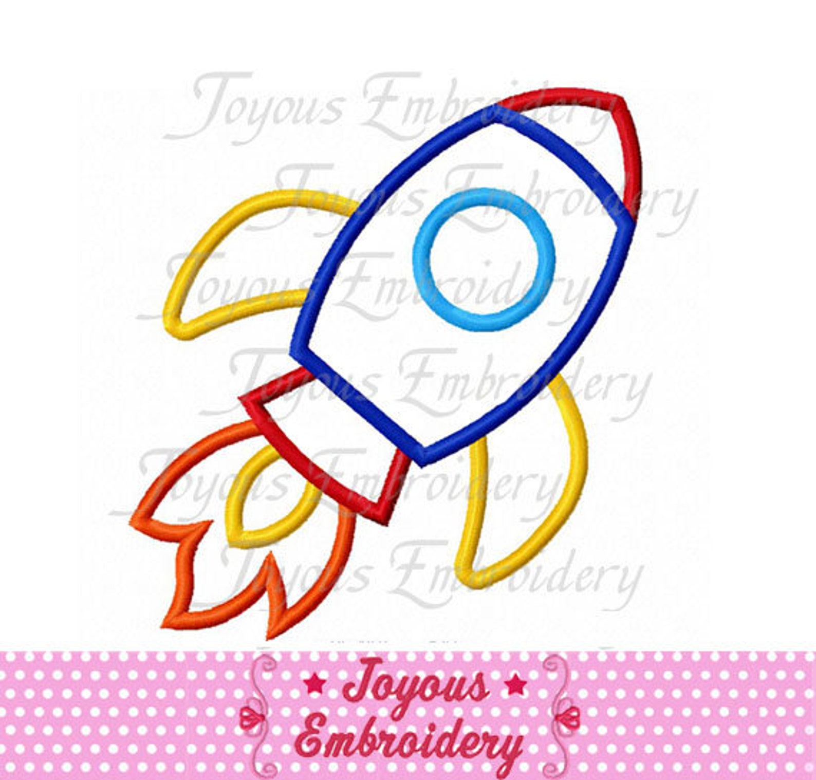 Instant Download Rocket Applique Machine Embroidery Design | Etsy