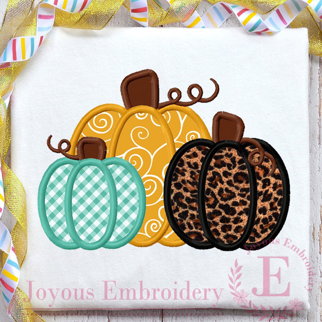 Thanksgiving Pumpkin Applique,pumpkin Machine Embroidery Design ...