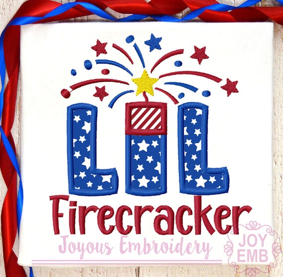 Little Firecracker Applique4th of July Embroideryfirecraker - Etsy