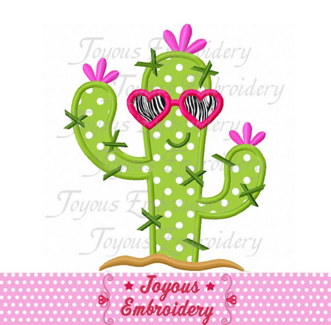 Cactus Applique Machine Embroidery Design,summer Machine Embroidery ...