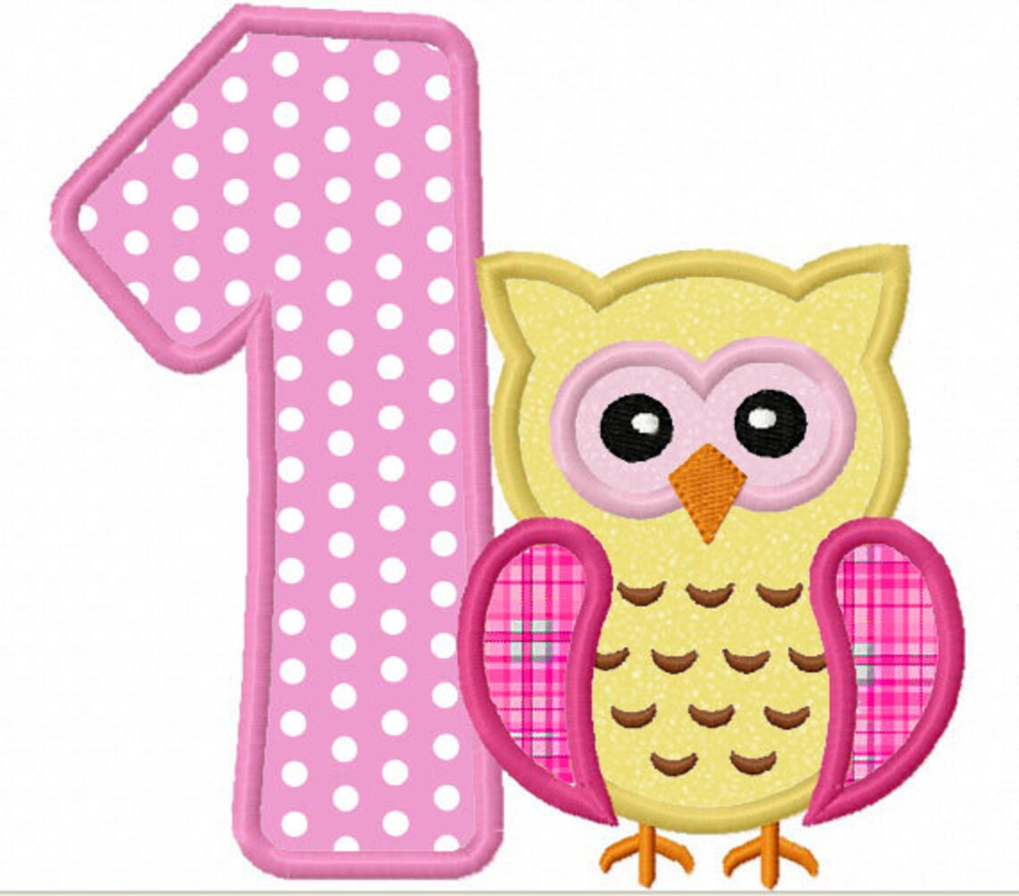 Instant Download Owl Birthday Numbers Applique Machine - Etsy