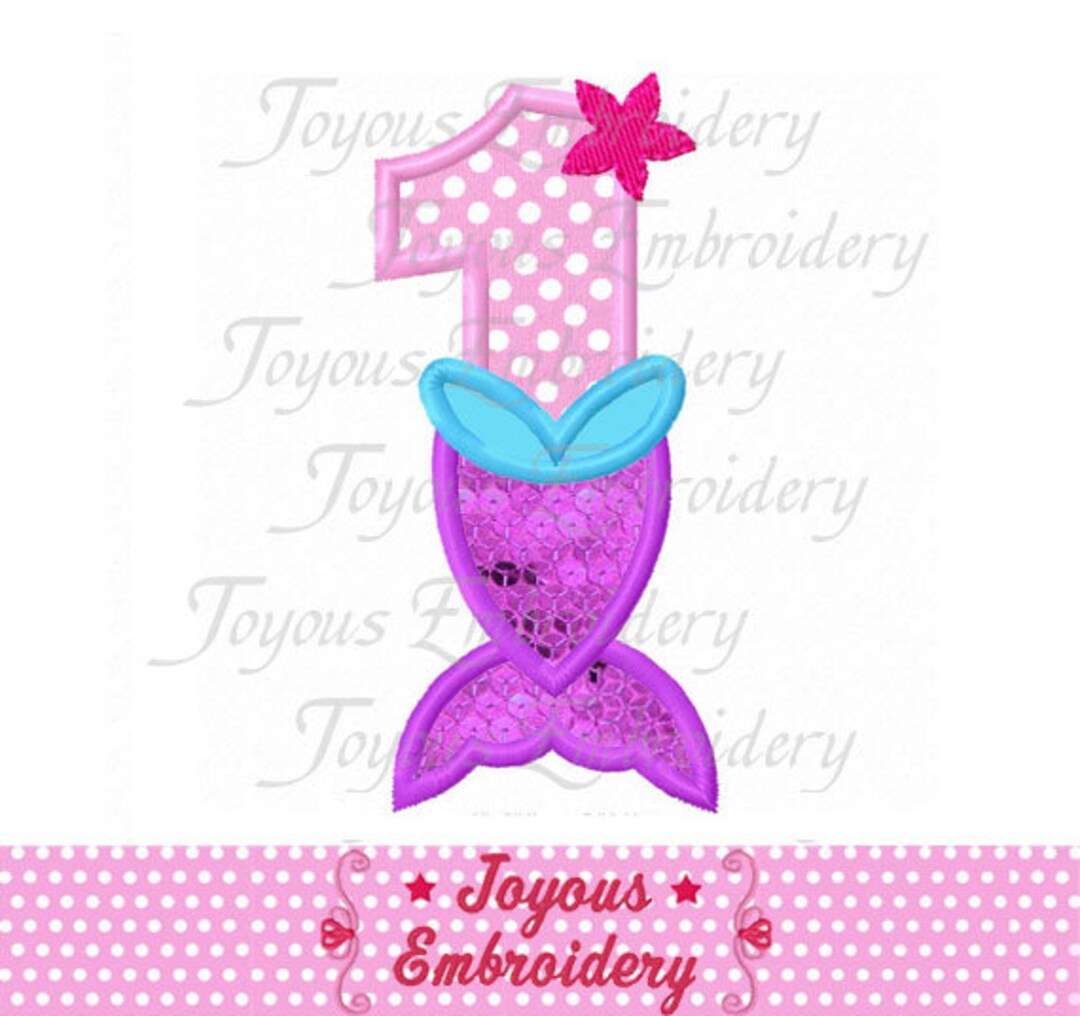 Mermaid Number 1 Applique Machine Embroidery Design NO:2610 - Etsy