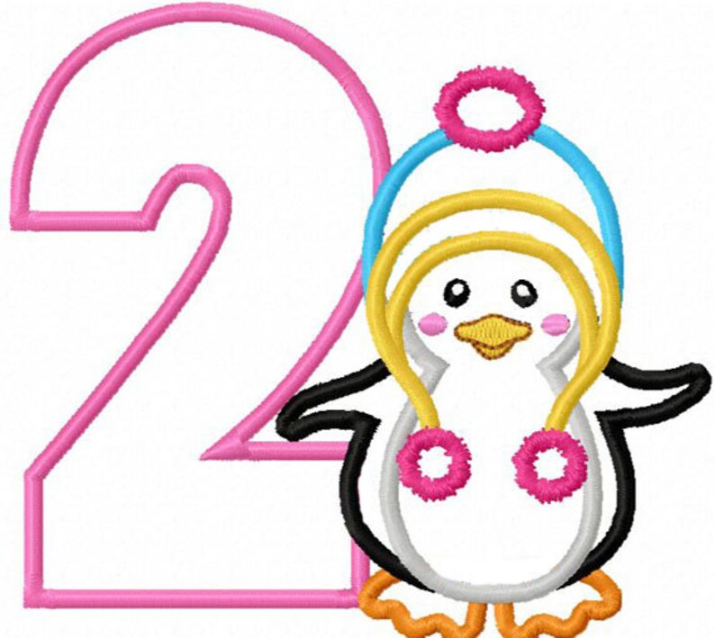 Instant Download Penguin Numbers 1-9 Applique Machine - Etsy