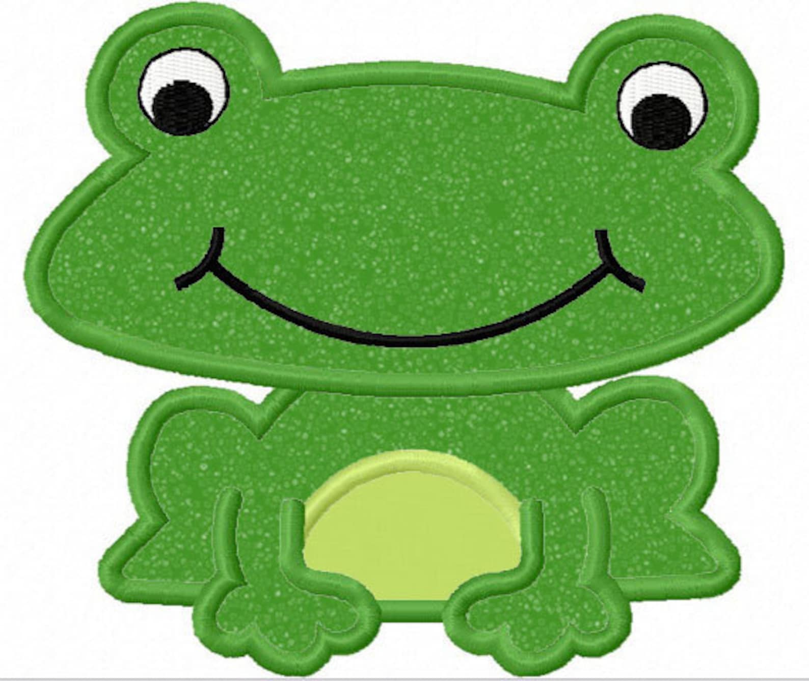 Instant Download Frog Applique Machine Embroidery Design - Etsy