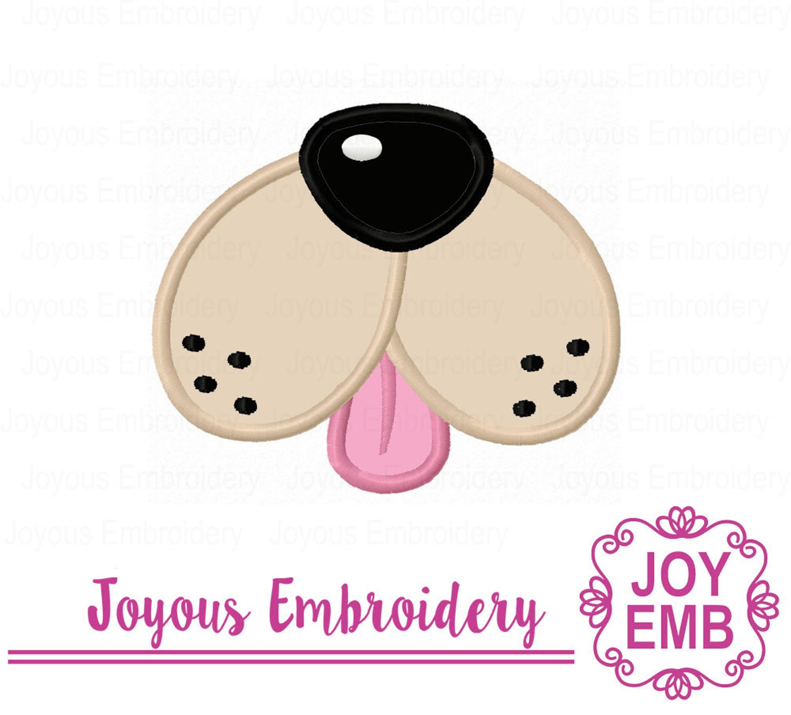Instant Download Dog Face Applique Machine Embroidery - Etsy