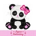 Panda Applique Machine Embroidery Designgirl Panda | Etsy