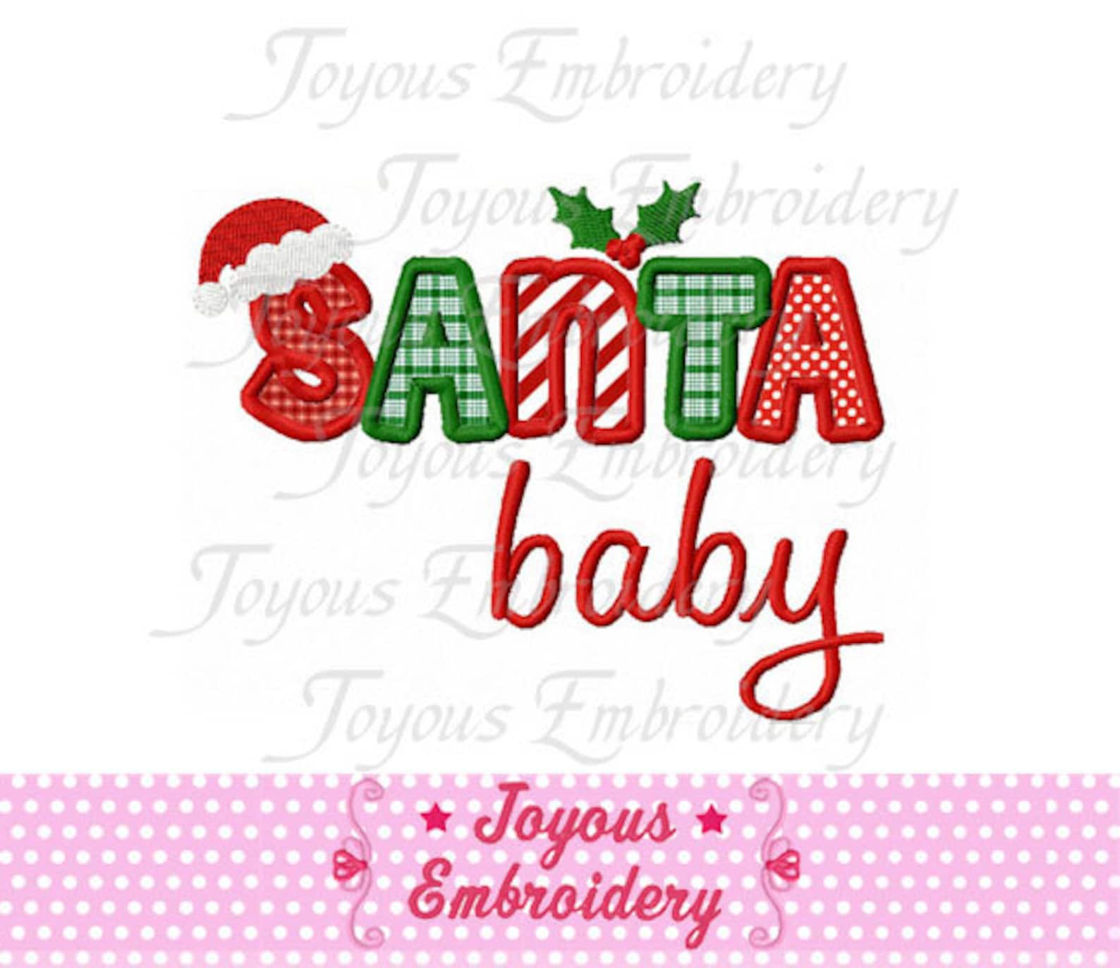 Instant Download Christmas Santa Baby Applique Machine - Etsy