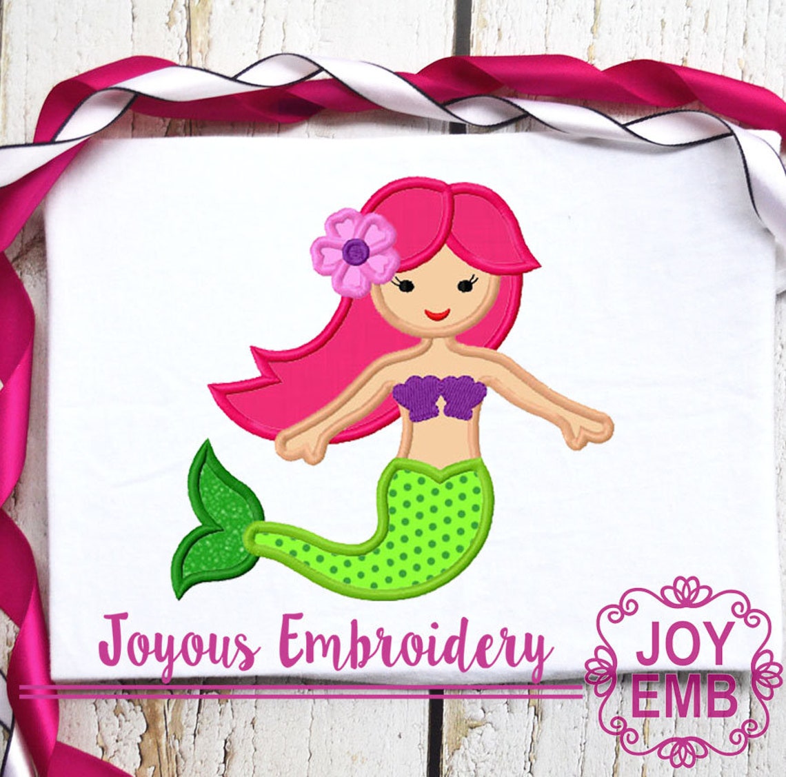 Cute Mermaid Embroidery Designmermaid Appliquegirls - Etsy