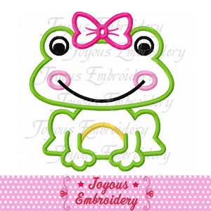 Girl Frog Applique Machine Embroidery Design,spring Applique,animal ...
