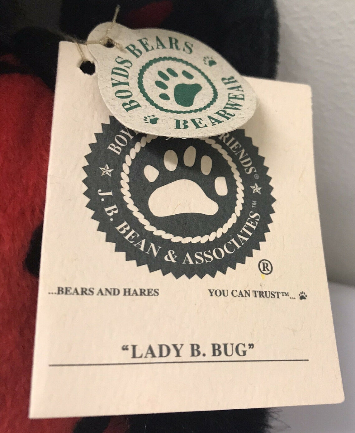 Vintage Boyds Bear lady B. Bug Bear, Style 91775 With Original Tag. - Etsy