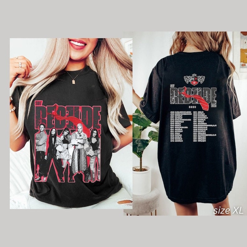 RBD Touring 2 sides Shirt, Rebelde Fans Gift, Rebelde Red, Rbd White ...
