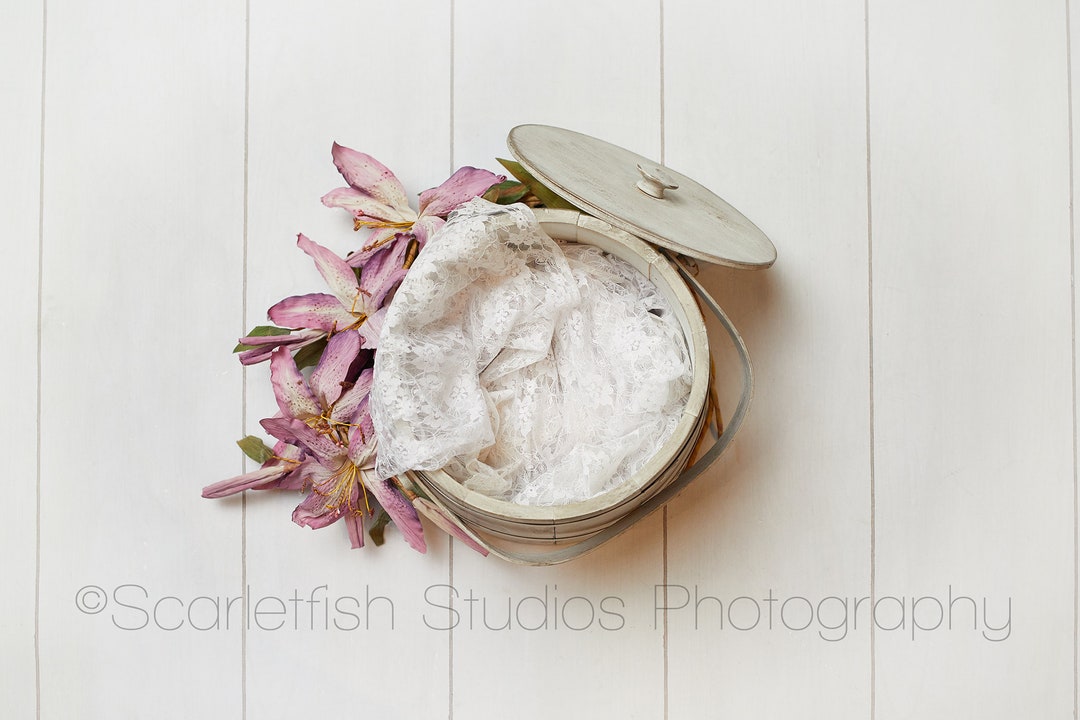 Digital Backdrop Background for Newborn Photography Bucket White Pink ...