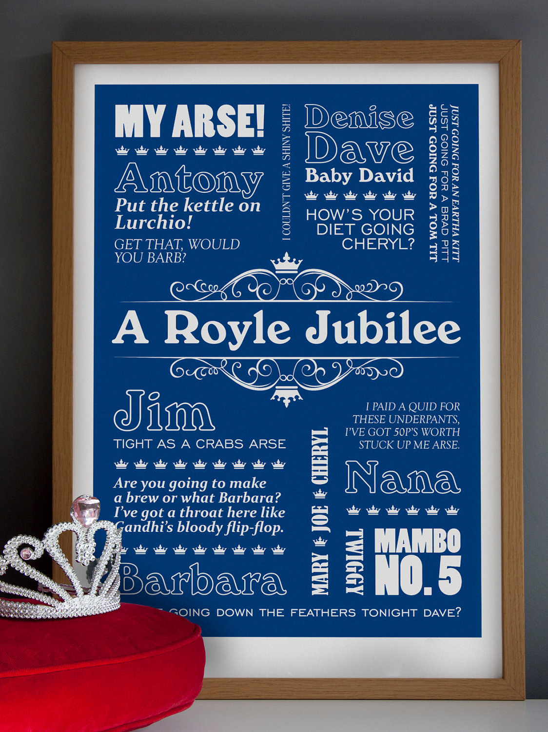 Royle Family Typographic Print, British Sitcom, TV Quote Print, the ...