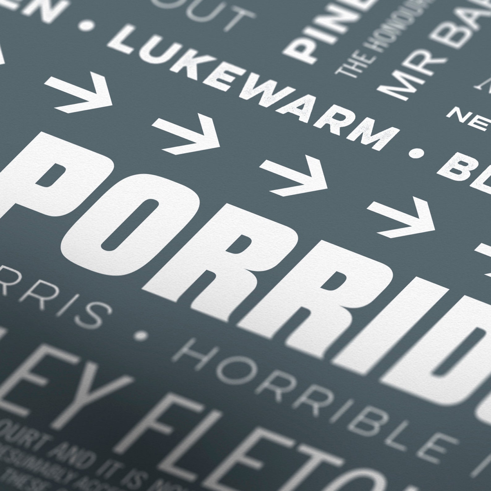 Porridge TV Print Typographic Print Porridge Poster Prison | Etsy