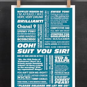 The Fast Show Typographic Print, Suit You Sir Print, the Fast Show ...