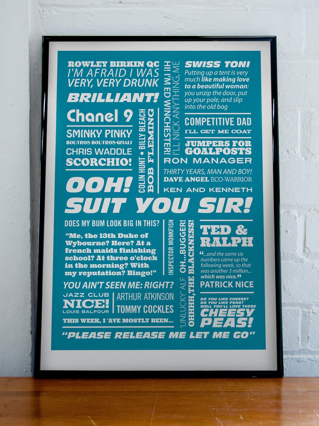 The Fast Show Typographic Print, Suit You Sir Print, the Fast Show ...