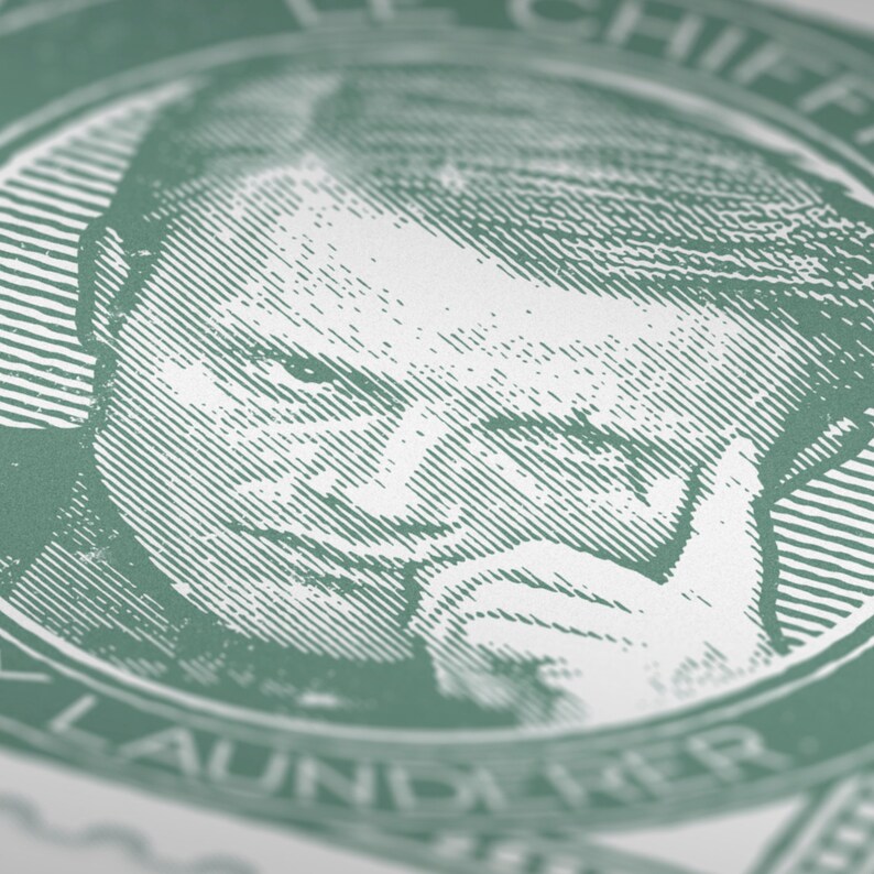 Le Chiffre Art Print: James Bond Villain Poster, Ocean Green Giclée - Etsy
