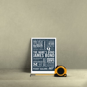 UPDATED James Bond Print - Now Includes *no Time to Die*, James Bond ...