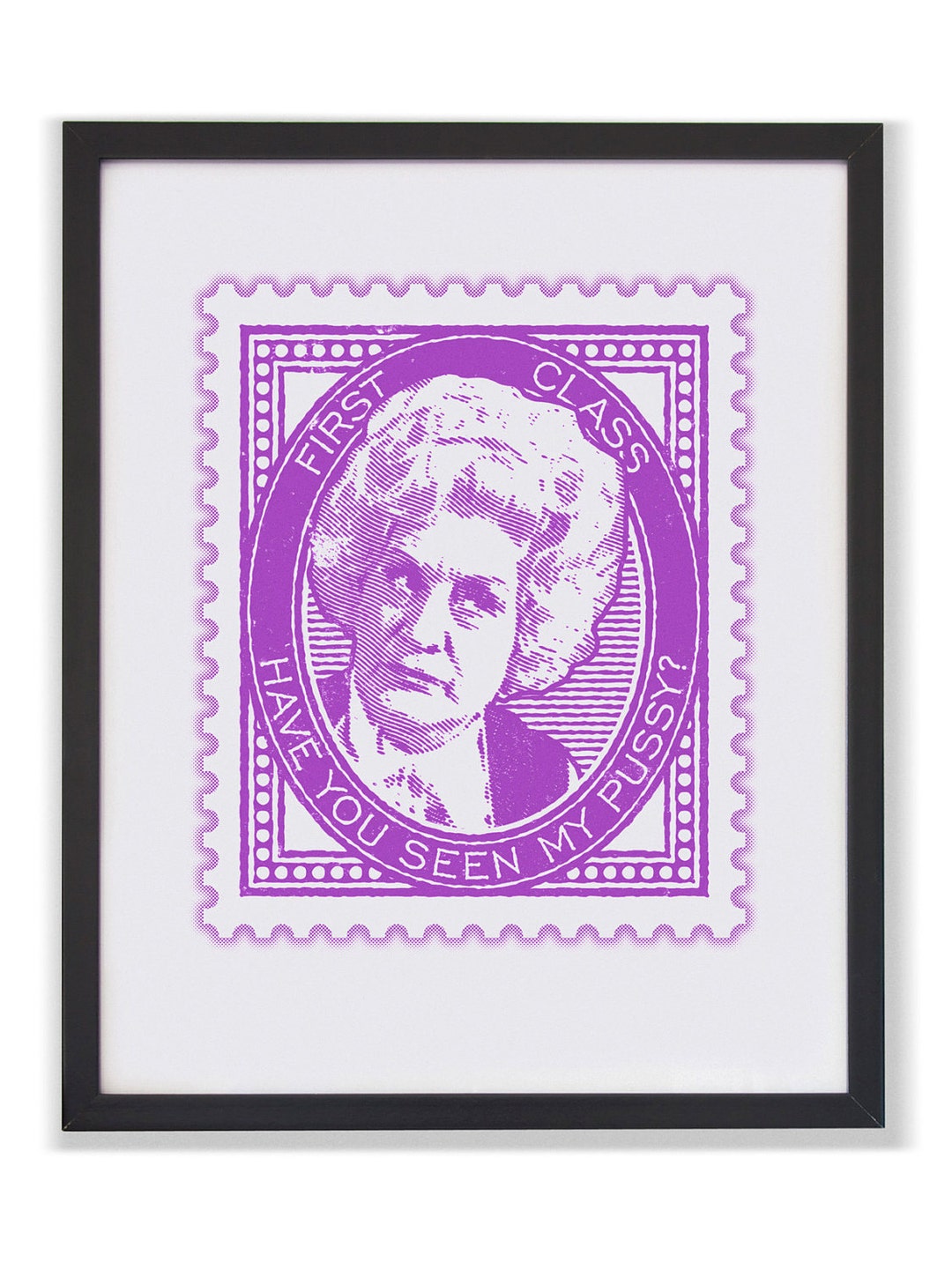 Mrs. Slocombe Stamp Art Print: Are You Being Served? British Comedy - Etsy