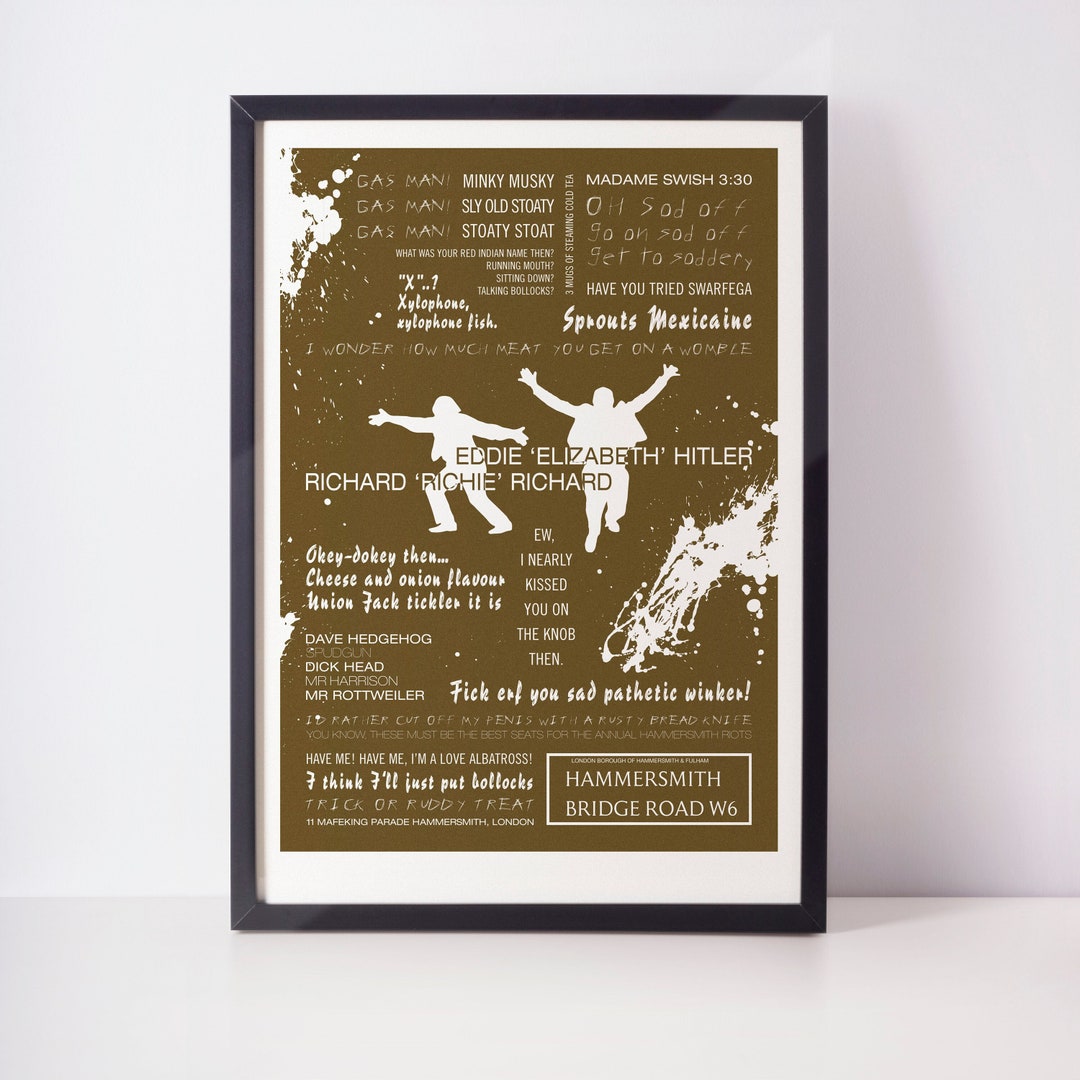 Bottom TV Series, Typographic Print - Etsy