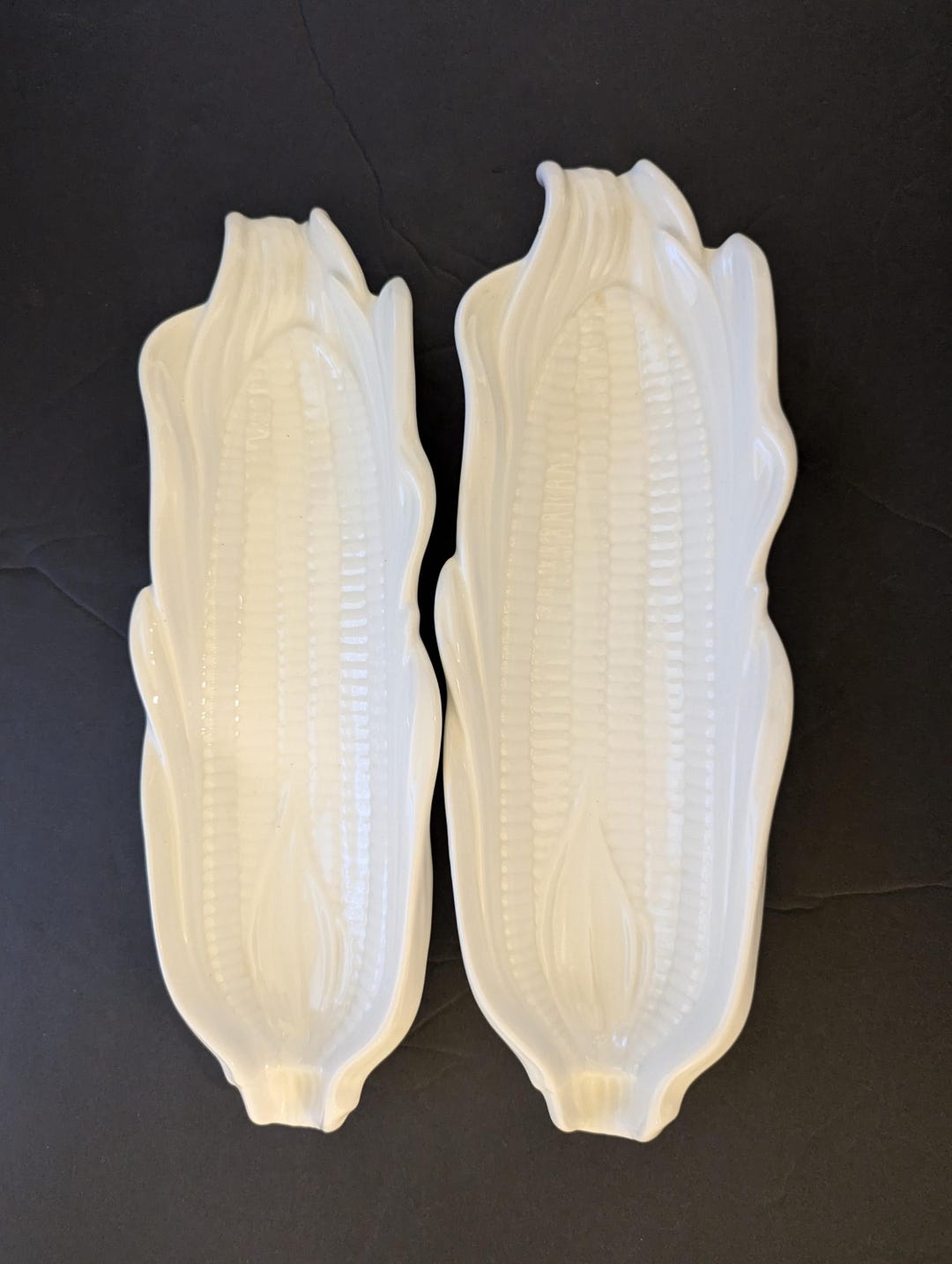 Antique White Ironstone Corn on the Cob Dish Made in France Set of 2 - Etsy