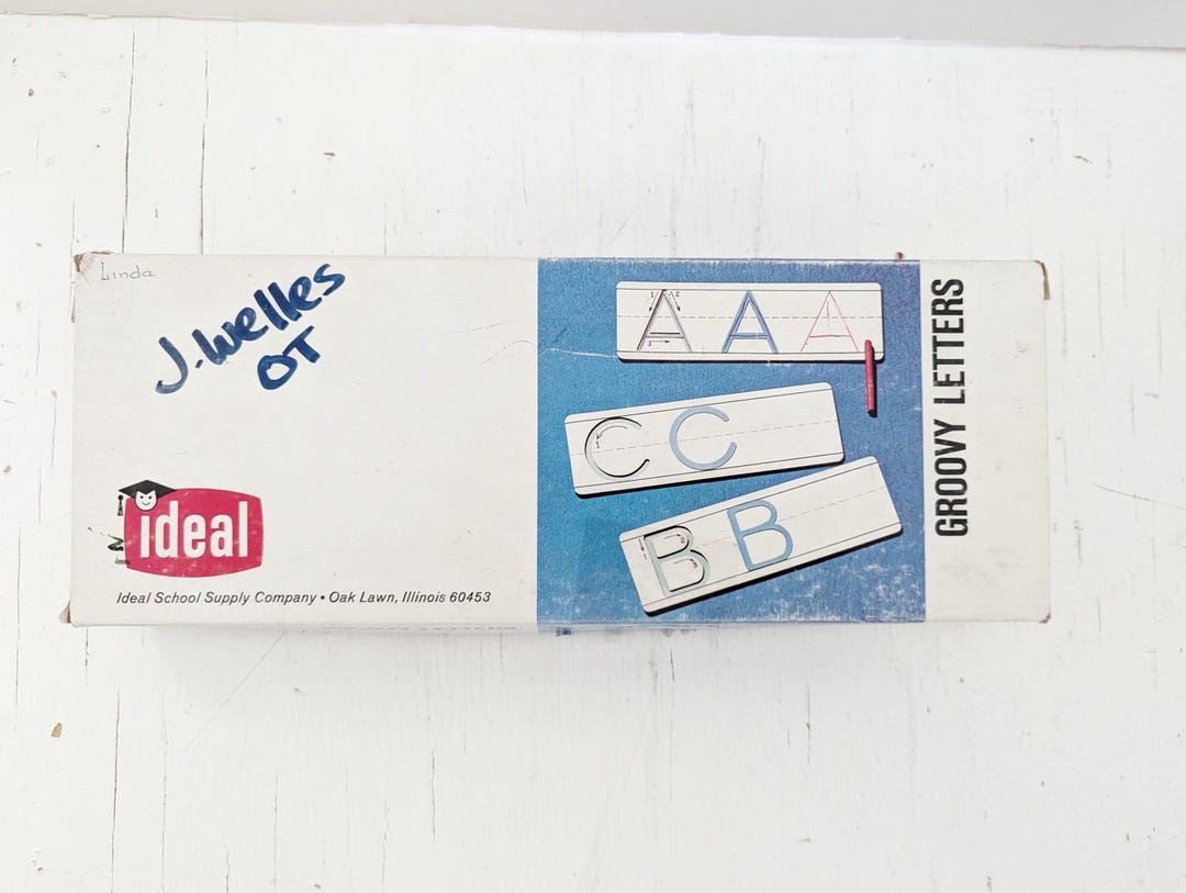 Vintage Alphabet Flash Cards Uppercase Letters Laminated Cardboard ...