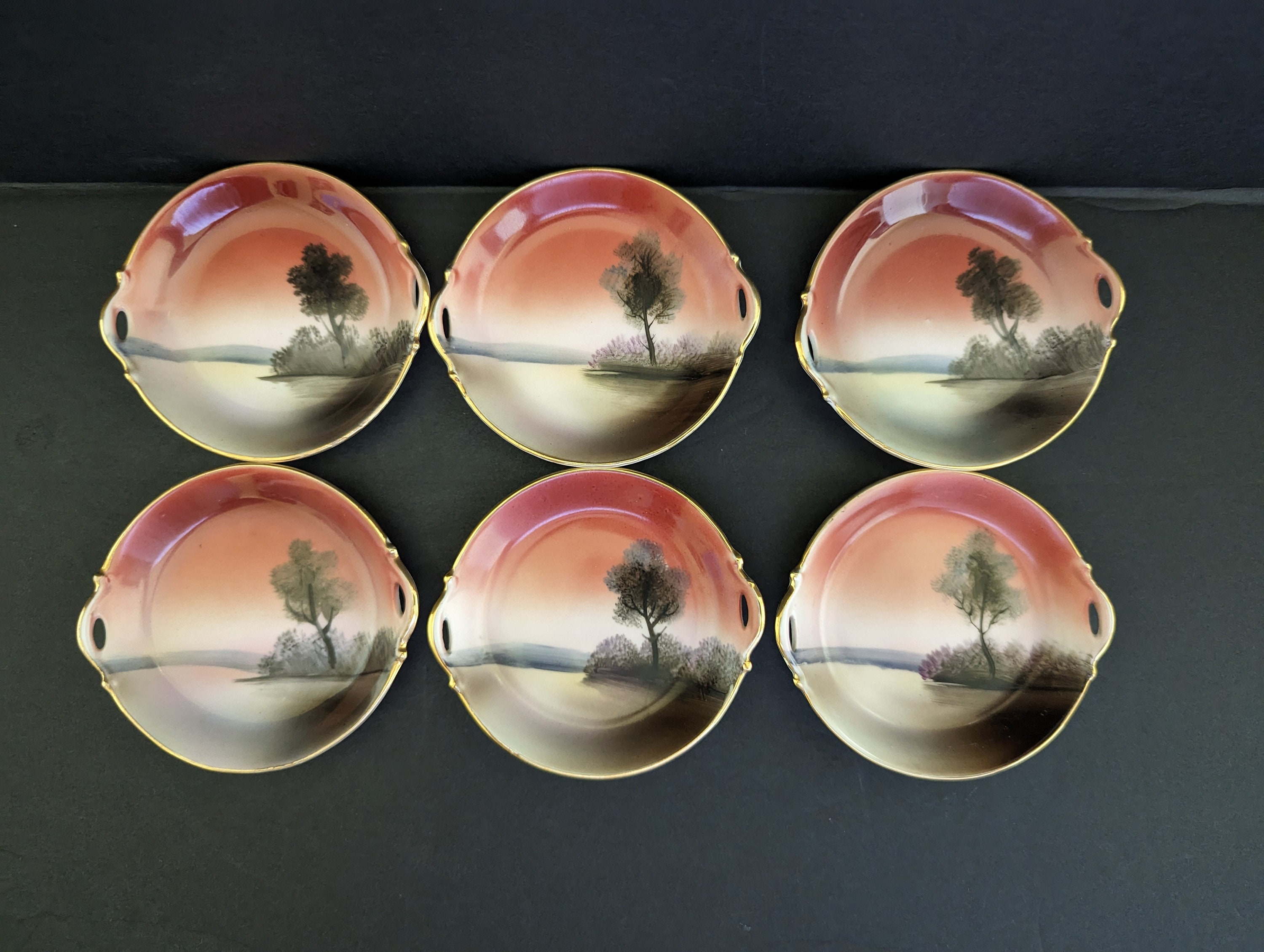 Antique Noritake Morimura Porcelain Plates Round Butter Pats Made in ...