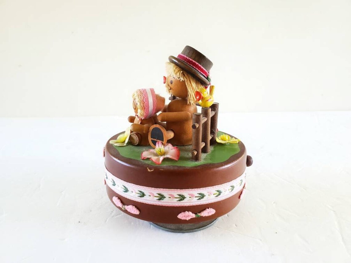 Vintage German Music Box Sisters Wood Hummelwerk Dans Kids - Etsy