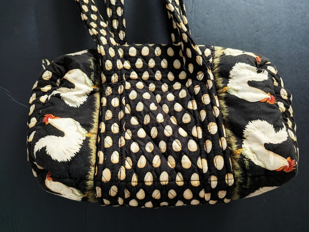 Vintage Vera Bradley Handbag Chanticleer Pattern Duffle Quilted Cotton ...