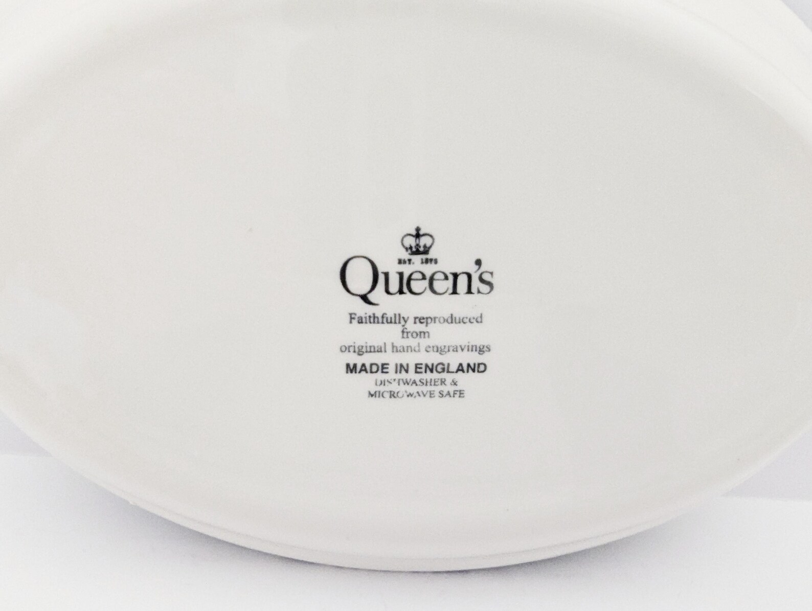 Vintage English Calico Dish Blue & White Floral Ceramic Oval Plate 8 ...