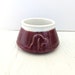 Vintage Dog Bowl Burgundy & White Studio Made Stoneware 1990's - Etsy