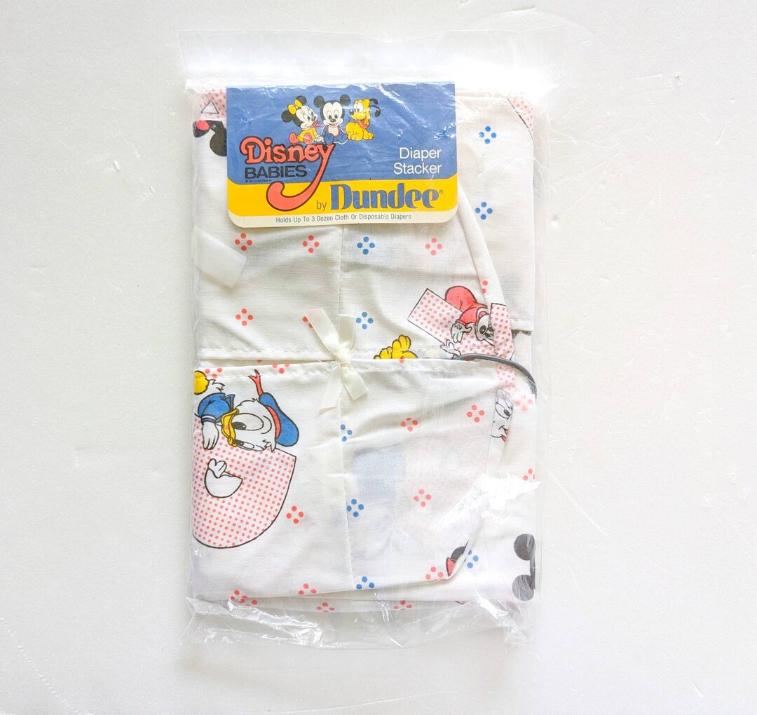 Vintage Disney Babies Diaper Holder Hanging Stacker NOS Mickey Mouse ...