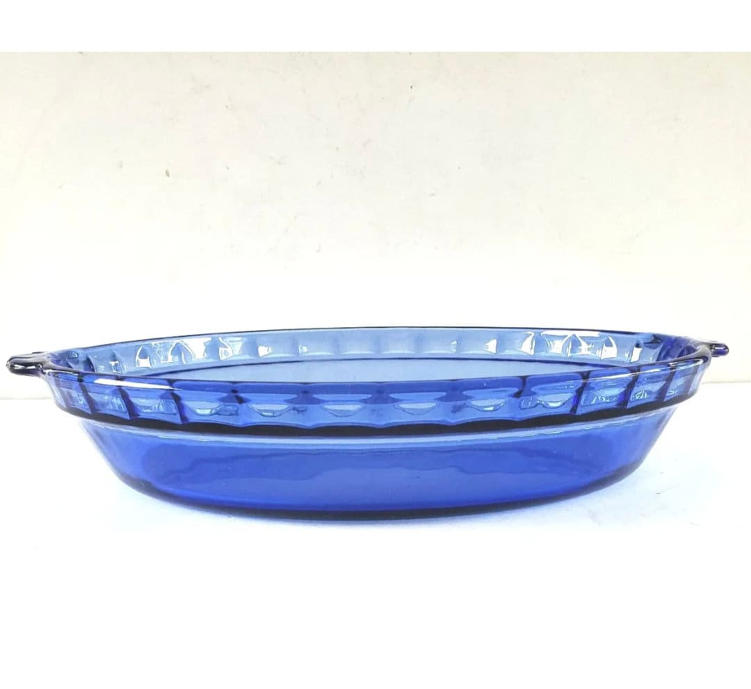 Vintage Pyrex Glass Pie Plate Blue Visionware Fluted Rim 229 Unused ...