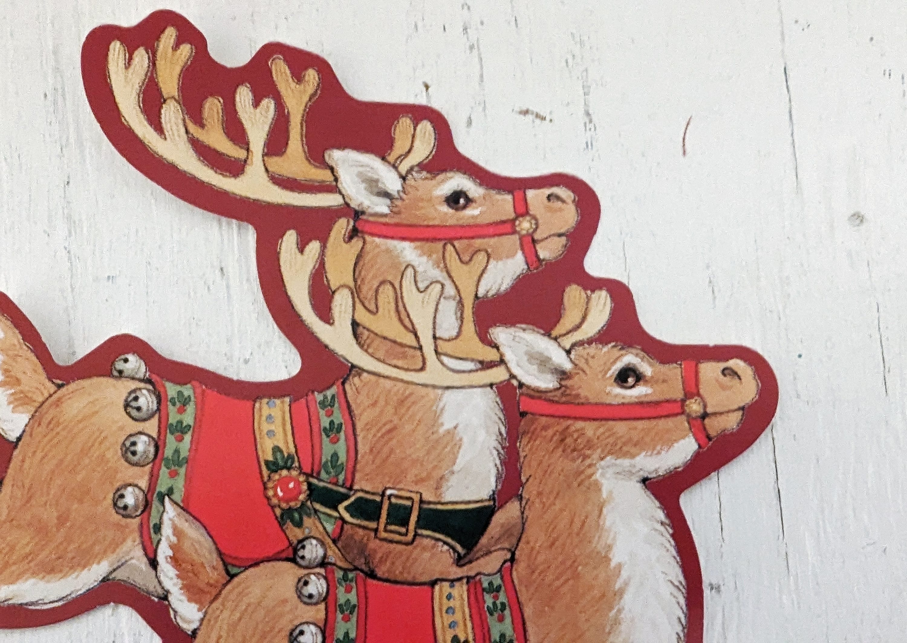 Vintage Rudolph the Red Nosed Reindeer Flying Cardboard Cutout ...