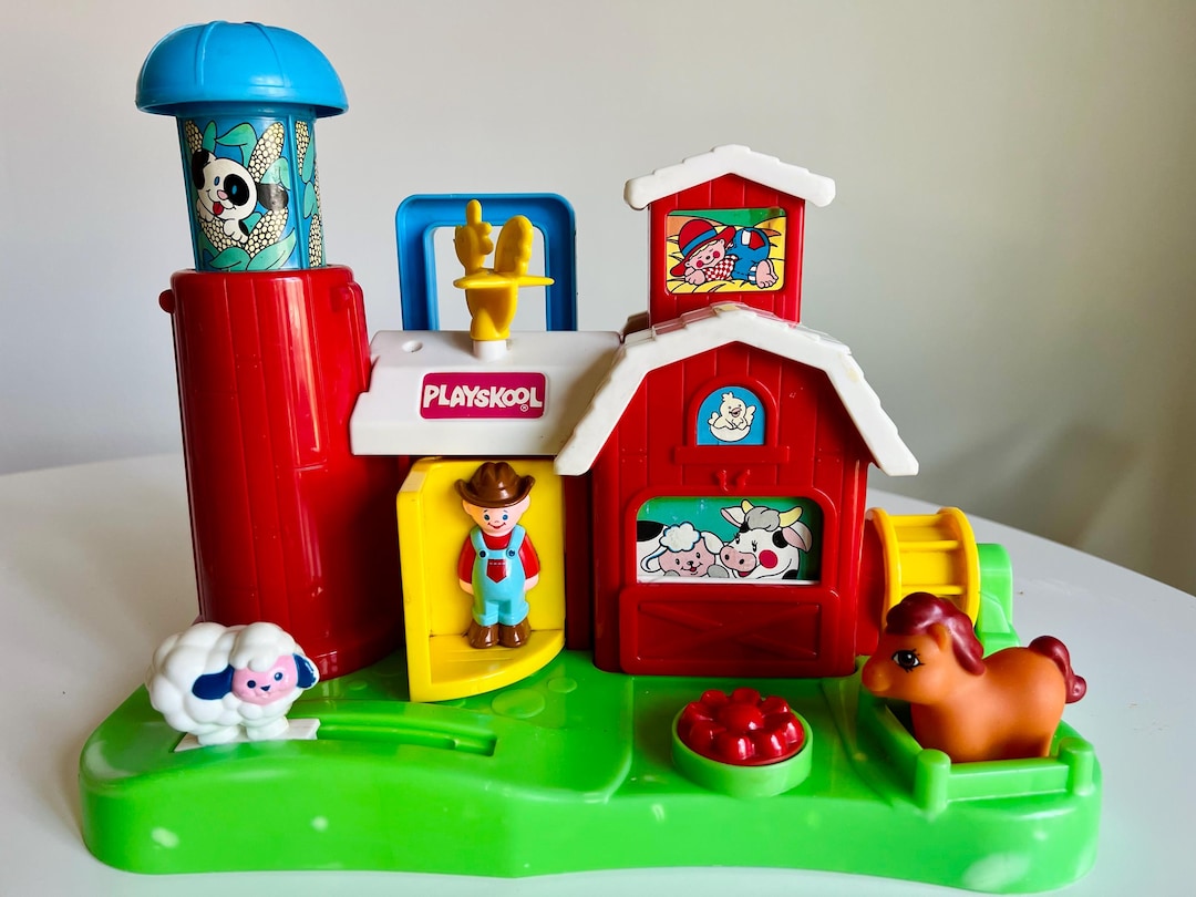 1989 Playskool Farm Activity Take Along Toy//vintage Pop up Toddler Toy ...