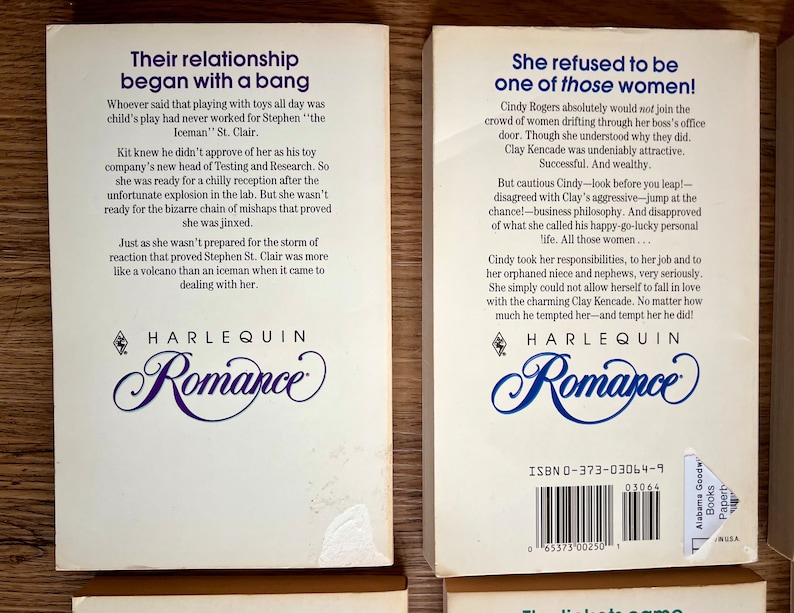 Vintage 1990s Harlequin Romance Novels - Set of 6 First Editions - Etsy