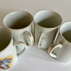 1981 Norman Rockwell Mugs//hmi-made in Japan//cream and Gold - Etsy